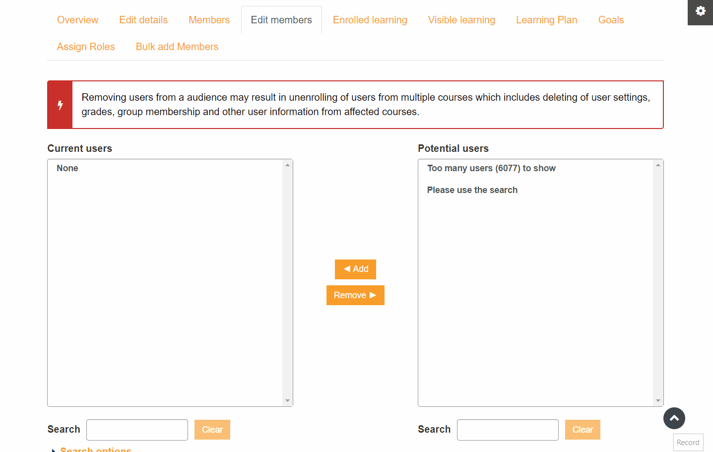 Audiences – Learning Pool Help Centre