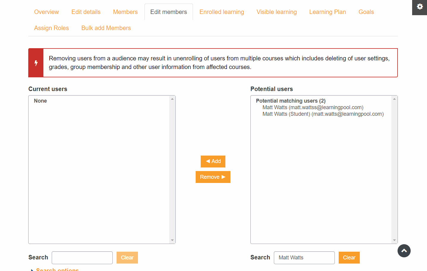Audiences – Learning Pool Help Centre