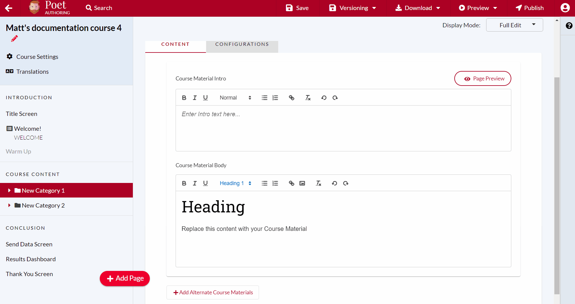 Editing a course – Learning Pool Help Centre