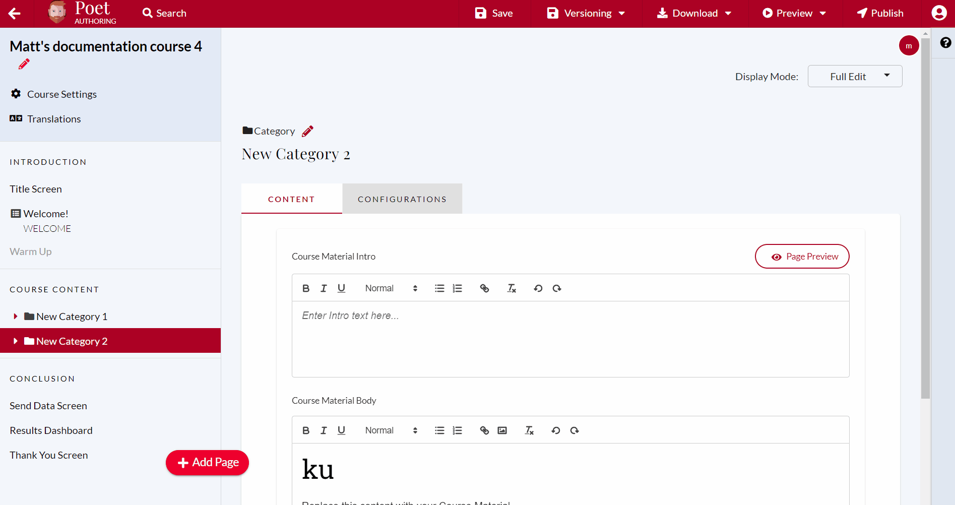 Editing a course – Learning Pool Help Centre