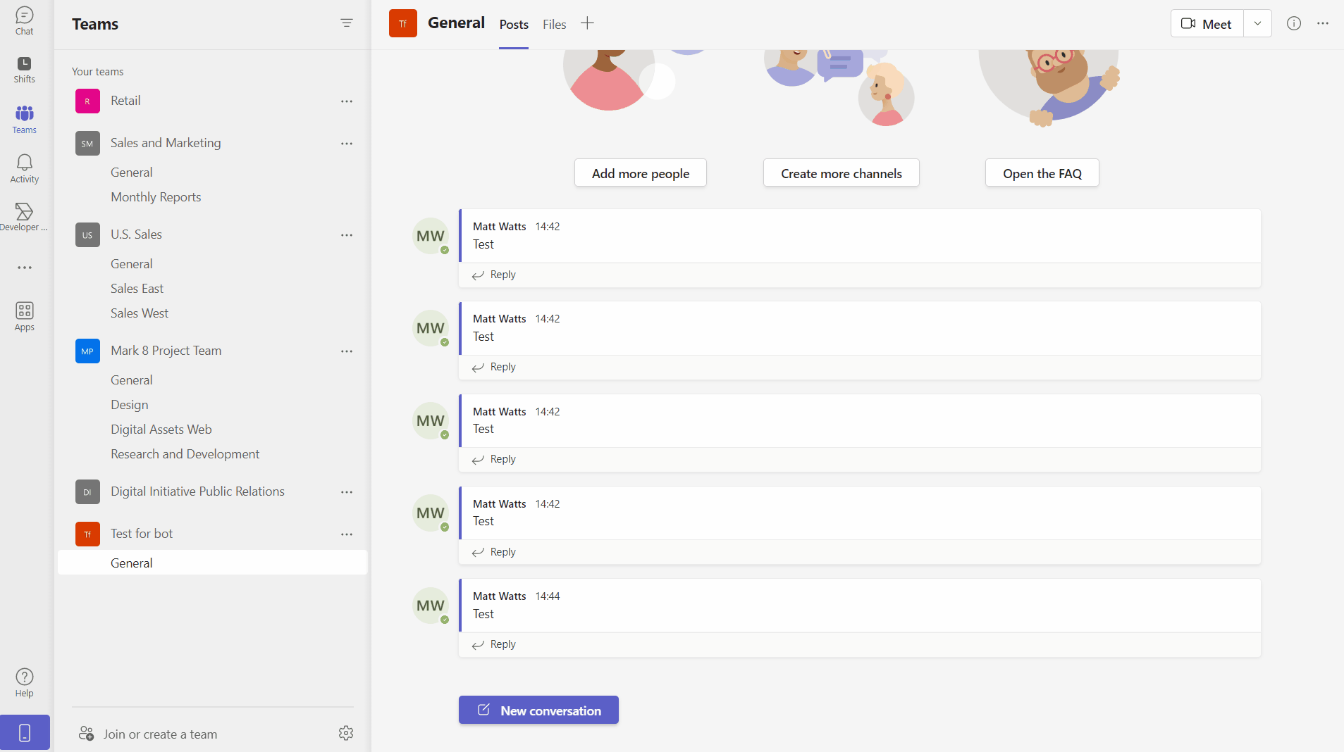 Send Microsoft Teams message – Learning Pool Help Centre