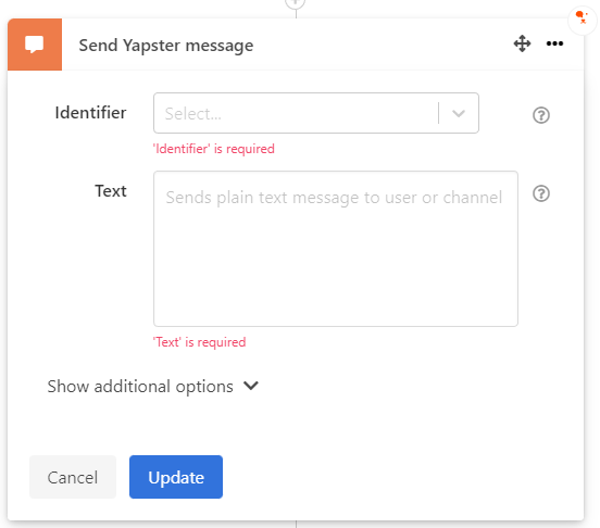 Send Yapster message – Learning Pool Help Centre