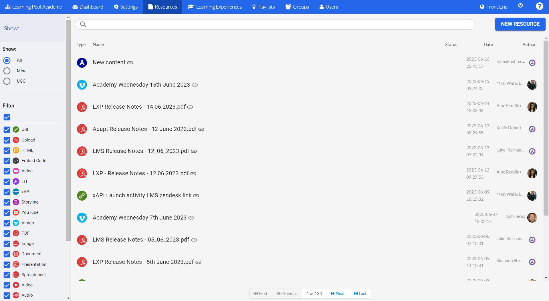 Glossary – Learning Pool Help Centre