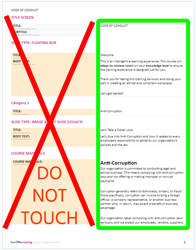 Using a script to edit (redline) a course – Learning Pool Help Centre