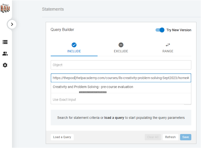 The Query Builder – Learning Pool Help Centre