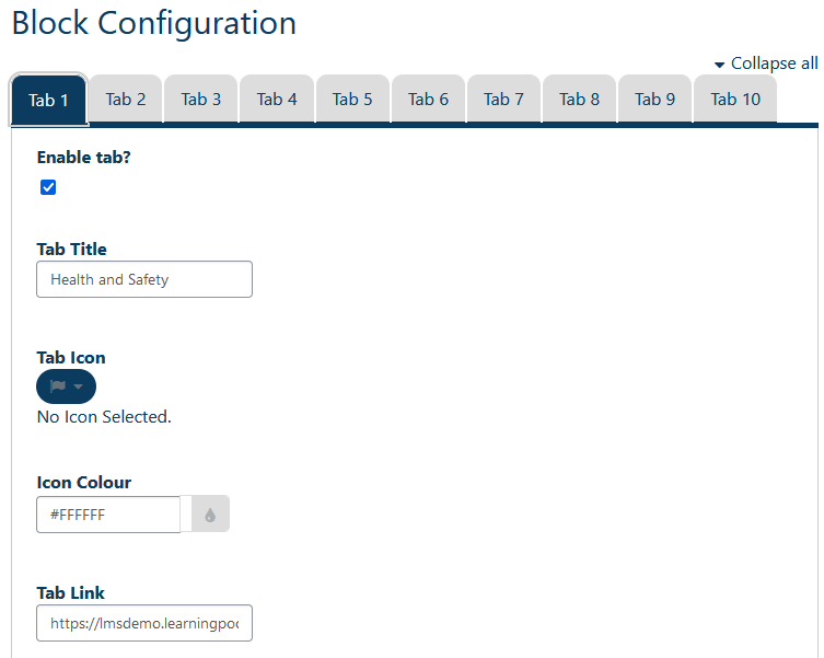 Tabs block – Learning Pool Help Centre