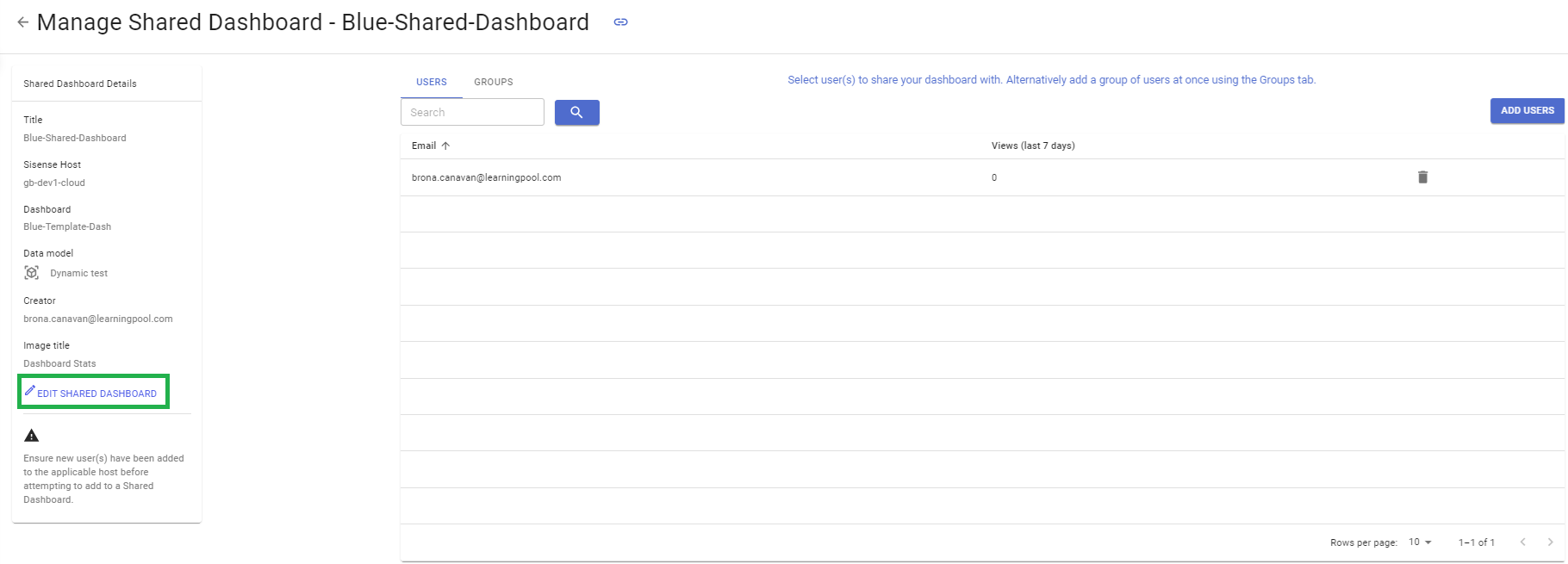 Sharing a Dashboard as a Designer – Learning Pool Help Centre