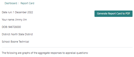 The appraisal report card – Learning Pool Help Centre