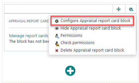 Appraisal report card block – Learning Pool Help Centre