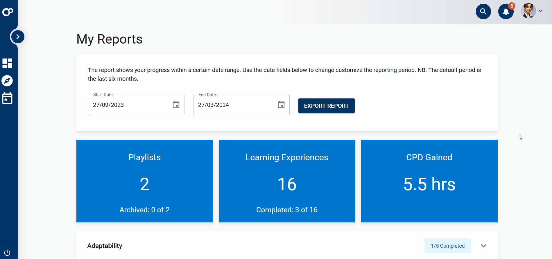 CPD / CPE Learner Reporting - My Reports – Learning Pool Help Centre