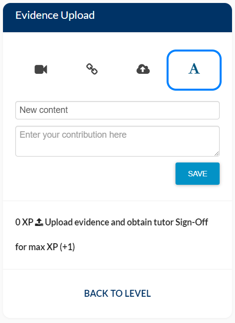 Evidence Upload – Learning Pool Help Centre