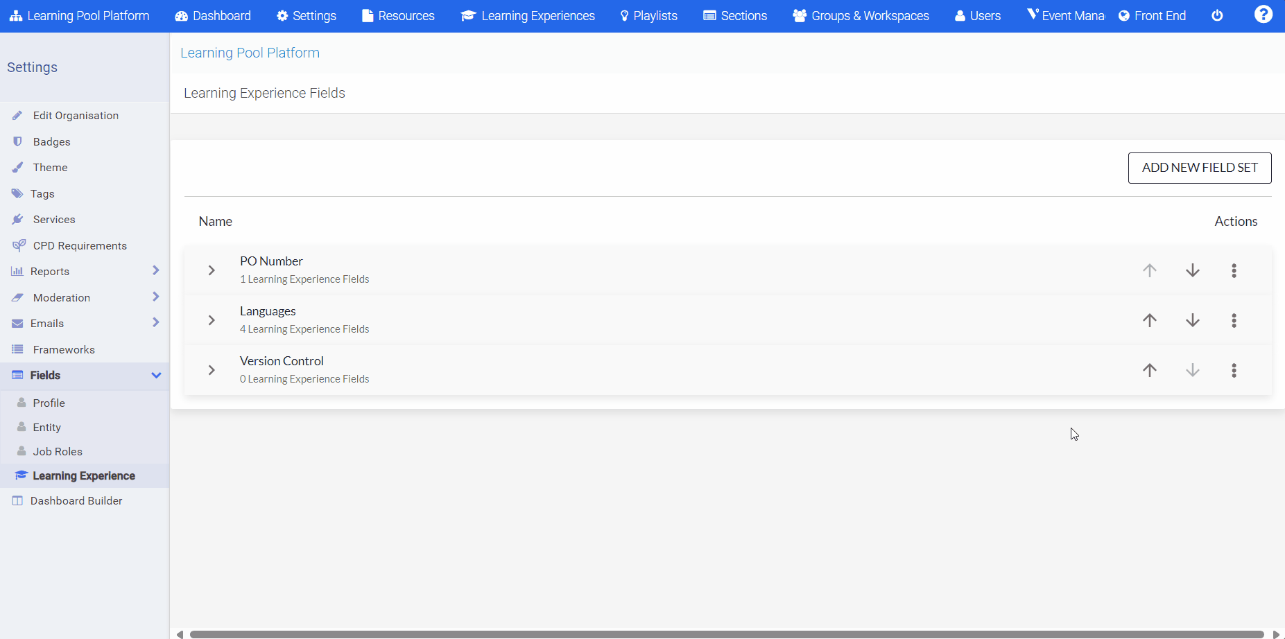 Custom Fields for Learning Experiences – Learning Pool Help Centre