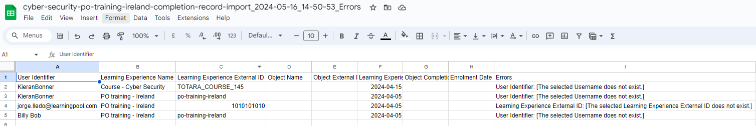 Completion Record Import – Learning Pool Help Centre