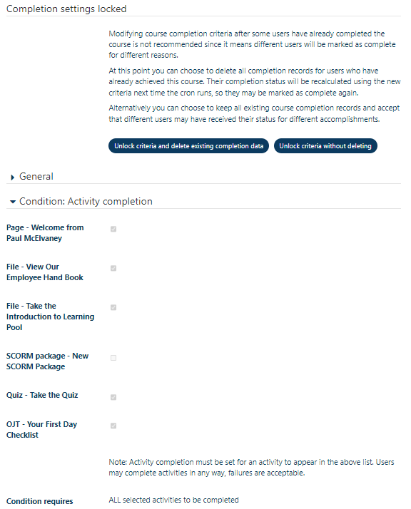 Updating a SCORM package on a Course Page in the LMS – Learning Pool Help Centre