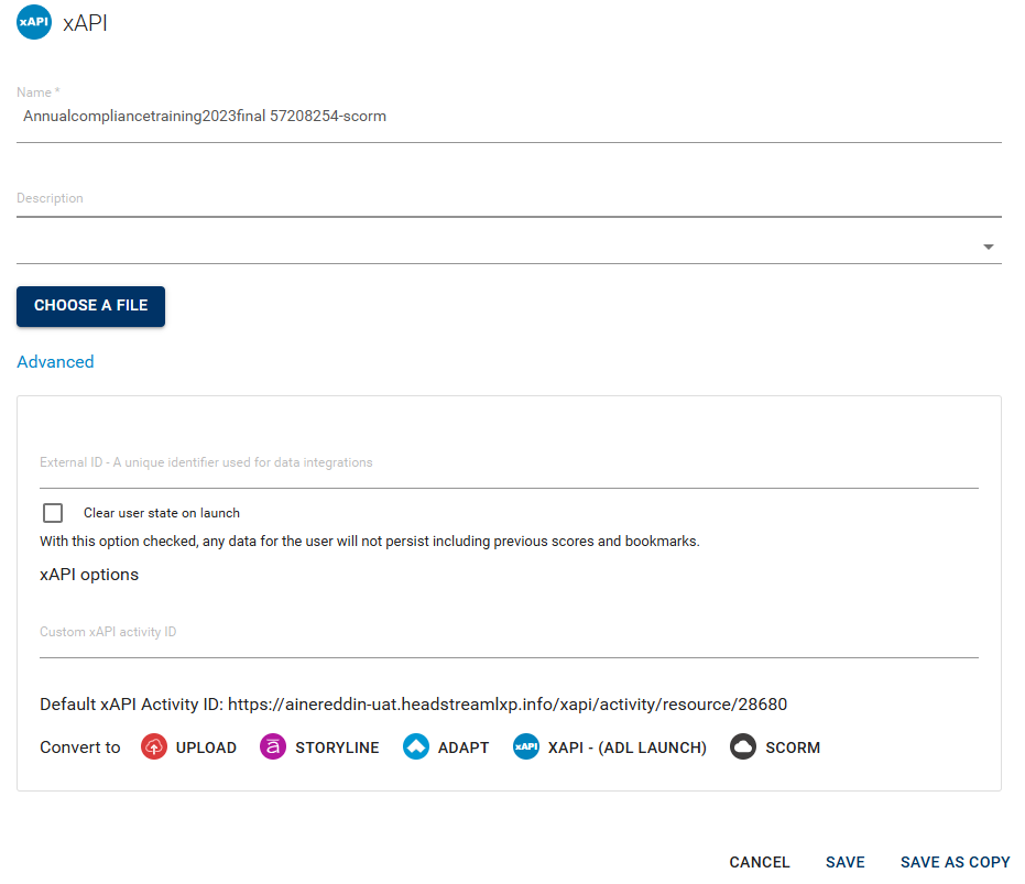 Uploading Articulate Rise courses – Learning Pool Help Centre