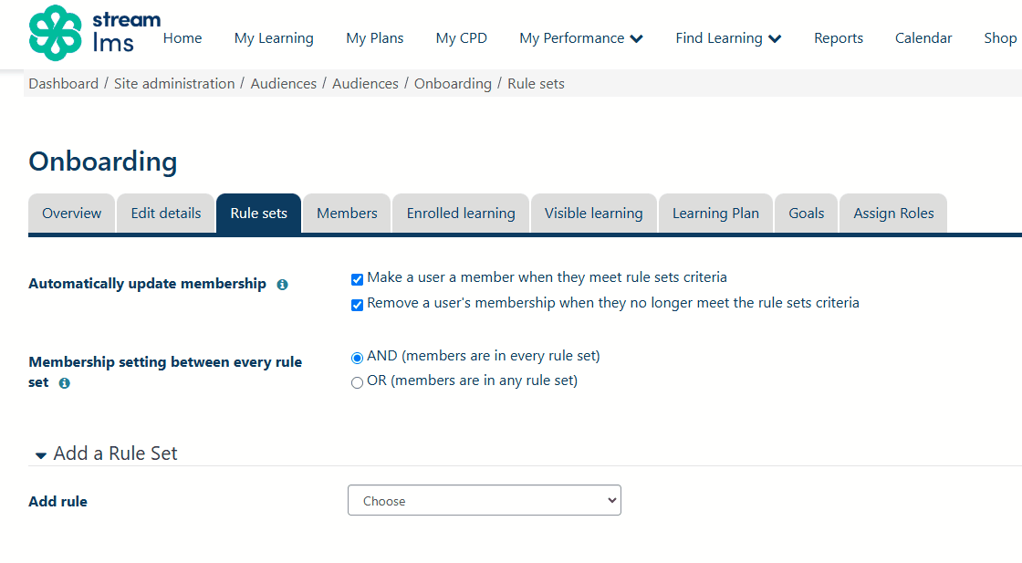 Audiences – Learning Pool Help Centre