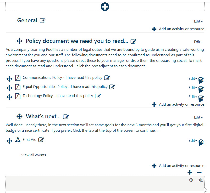 Adding an activity – Learning Pool Help Centre