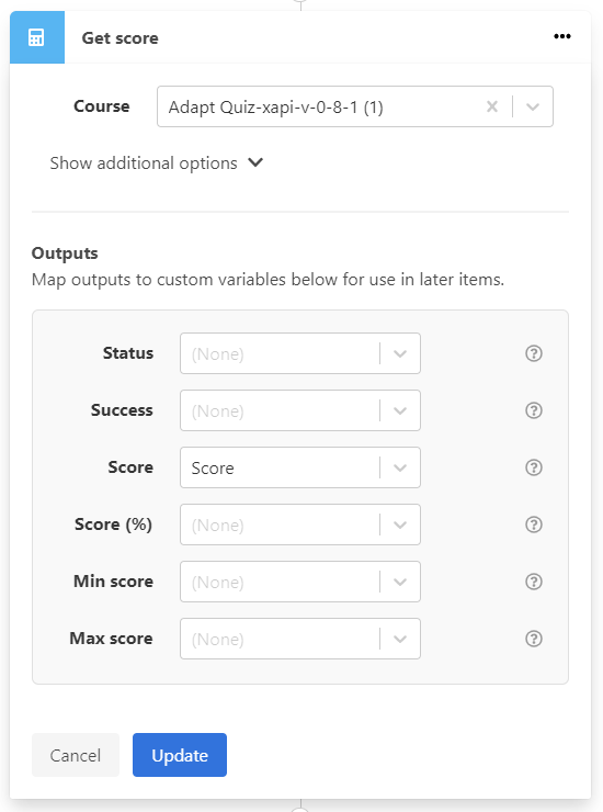 Get score – Learning Pool Help Centre
