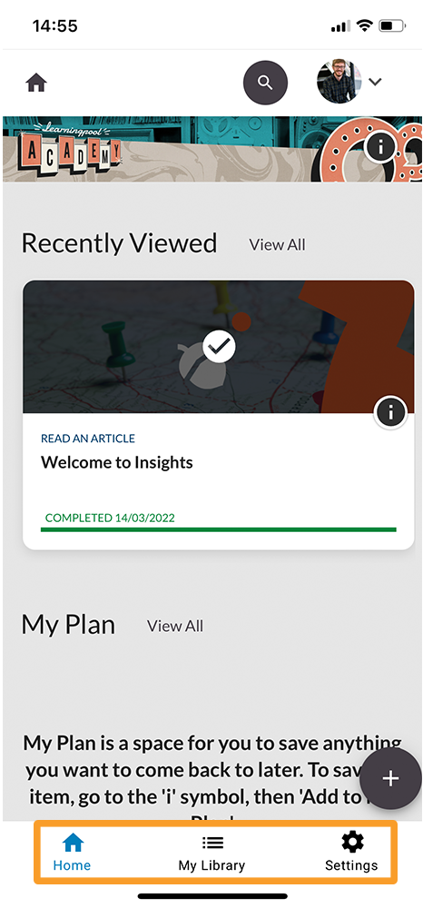 Learning Pool LXP mobile app – Learning Pool Help Centre