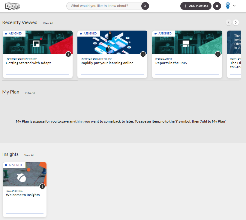 Customising your dashboard (OLD DASHBOARD) – Learning Pool Help Centre