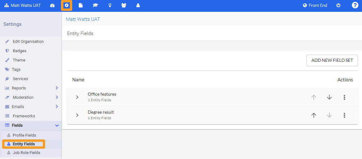 Entity fields – Learning Pool Help Centre