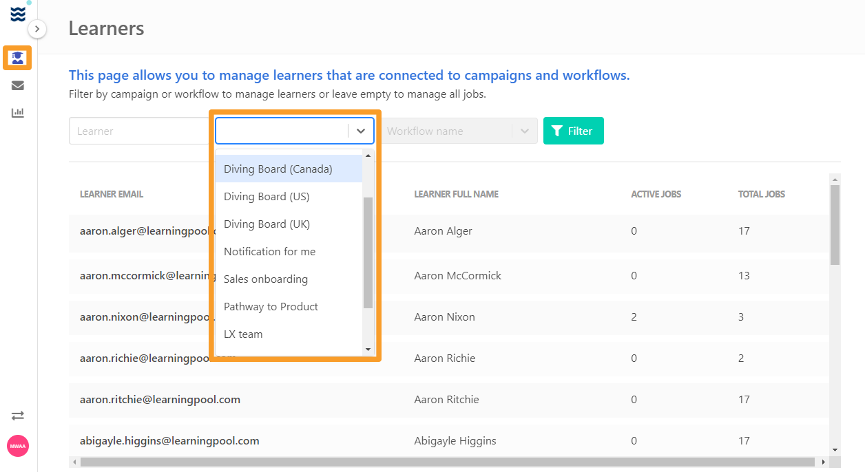 Unsubscribing learners from campaigns – Learning Pool Help Centre