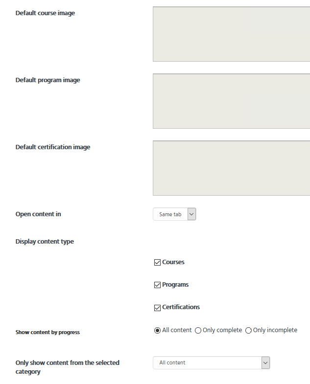 Training tiles block – Learning Pool Help Centre