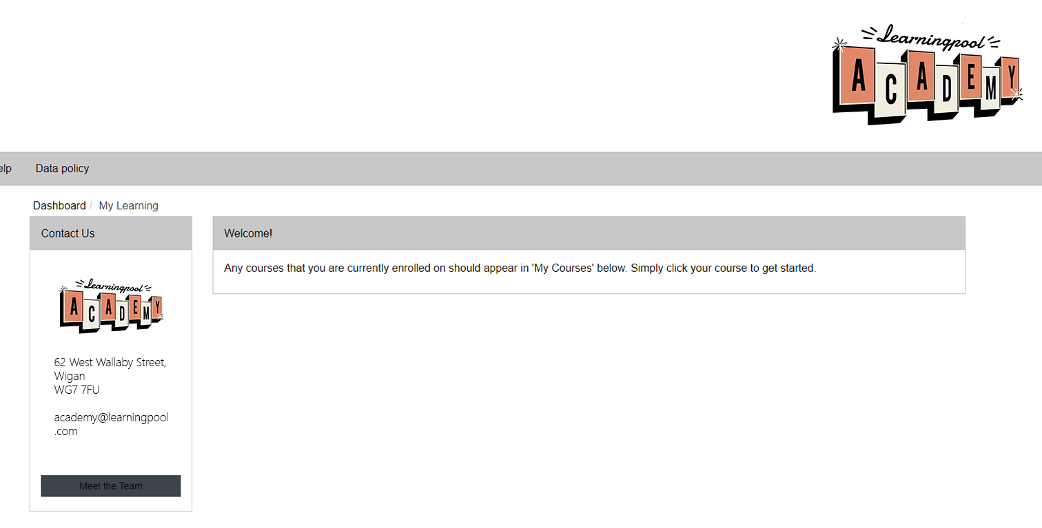 Contact Us block – Learning Pool Help Centre