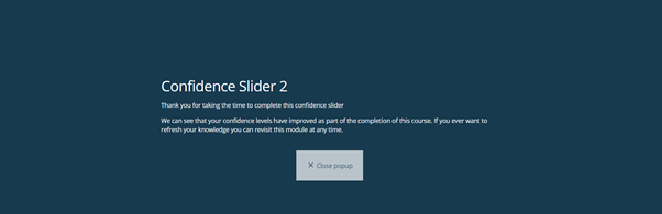 Confidence slider – Learning Pool Help Centre