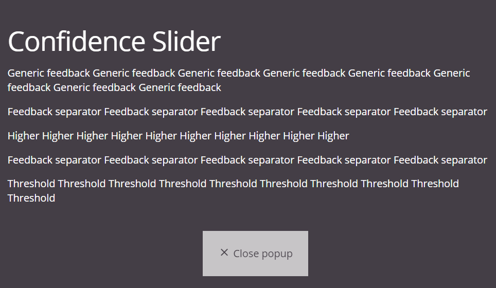 Confidence slider – Learning Pool Help Centre