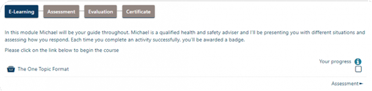 One topic format – Learning Pool Help Centre