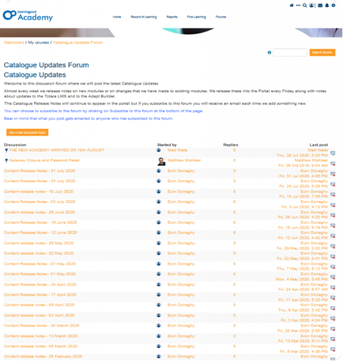 Social format – Learning Pool Help Centre