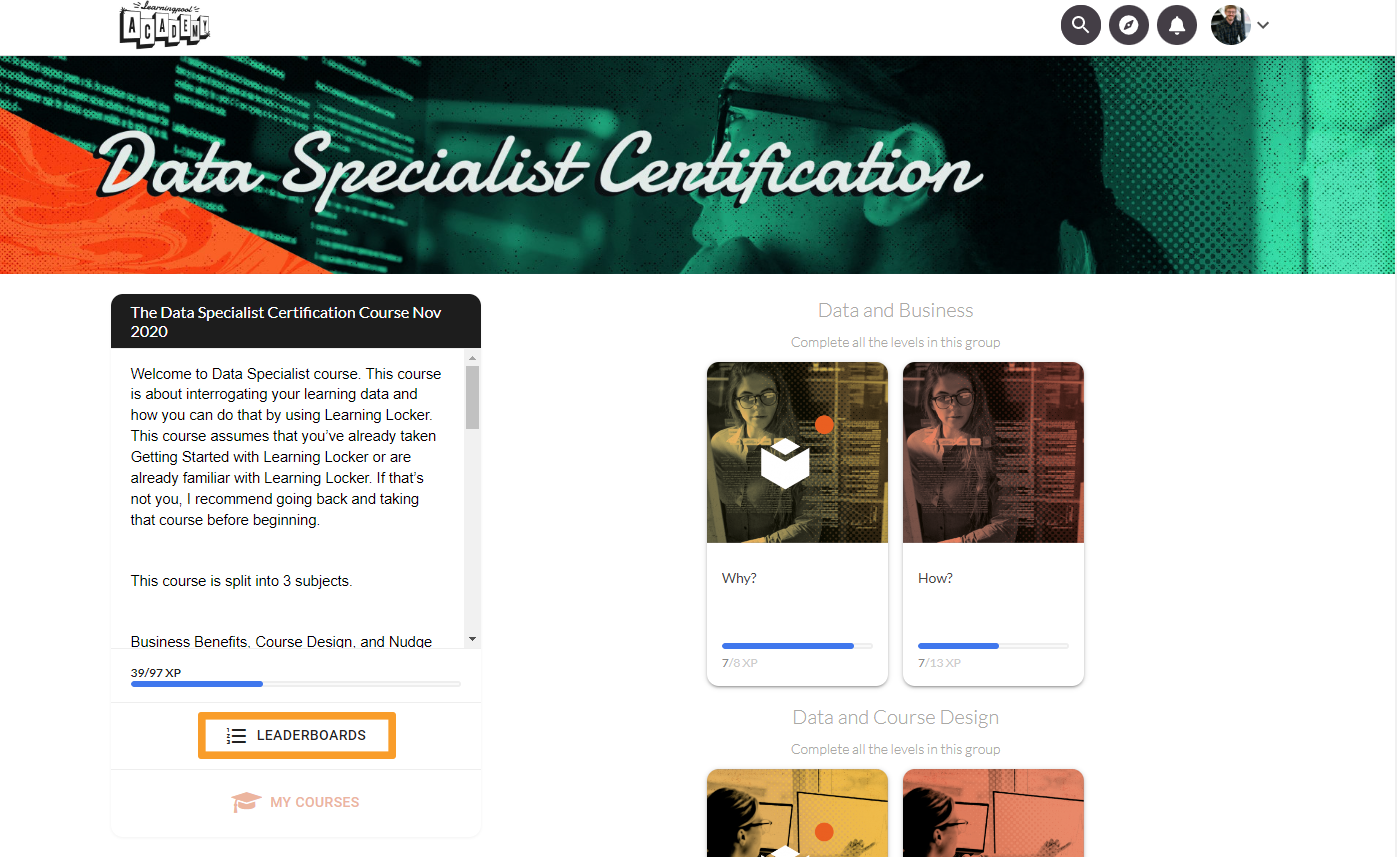 Leaderboards – Learning Pool Help Centre