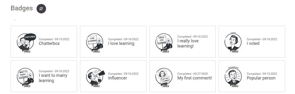 Badges – Learning Pool Help Centre