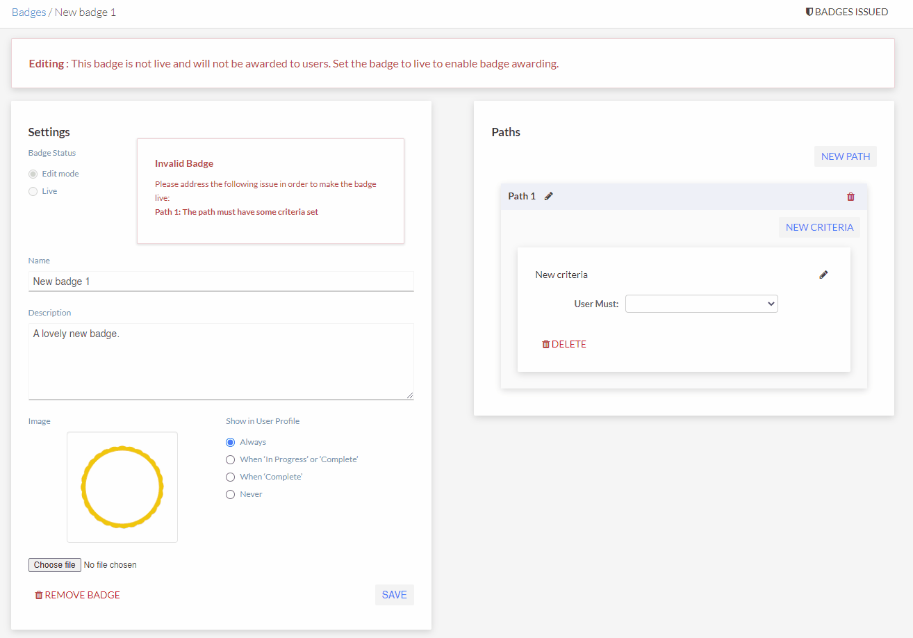 Badges – Learning Pool Help Centre