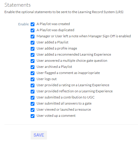 How to change what xAPI statements your site sends – Learning Pool Help Centre