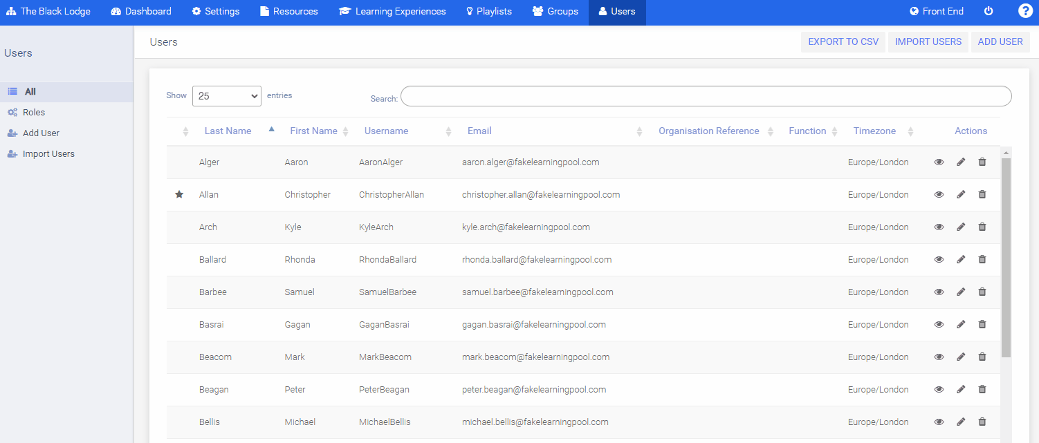 Adding New Users Learning Pool Help Centre