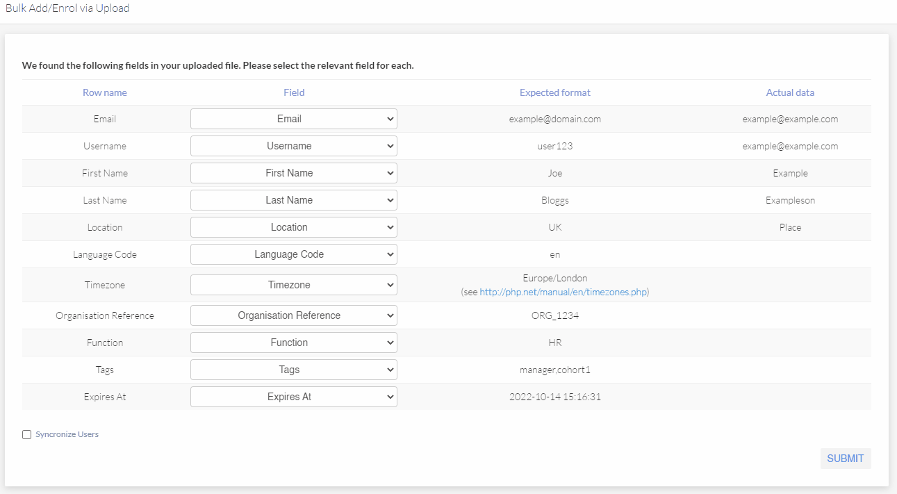 Adding new users – Learning Pool Help Centre
