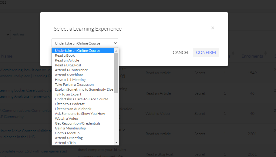 Introducing learning experiences – Learning Pool Help Centre