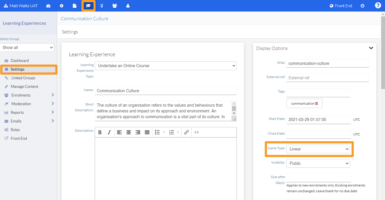 Game types – Learning Pool Help Centre