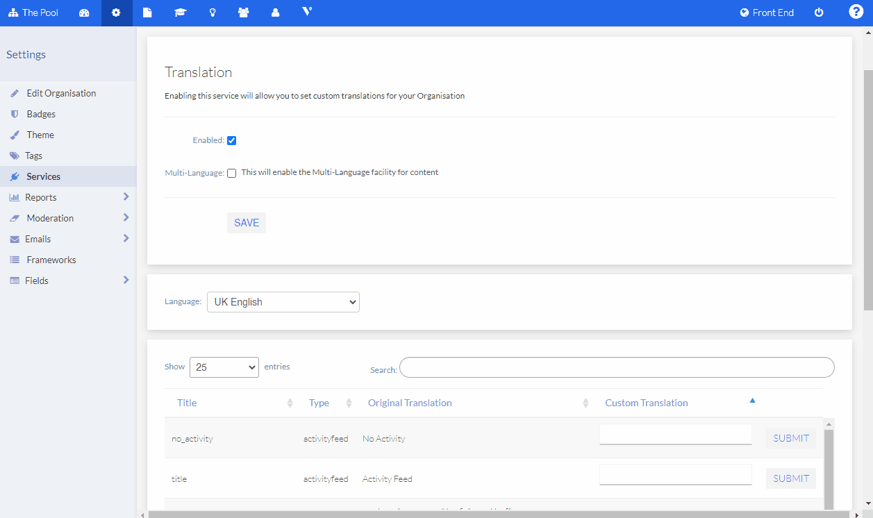 Languages and translation – Learning Pool Help Centre