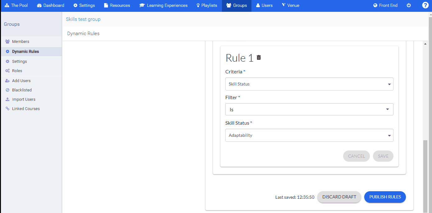 Dynamic rules – Learning Pool Help Centre