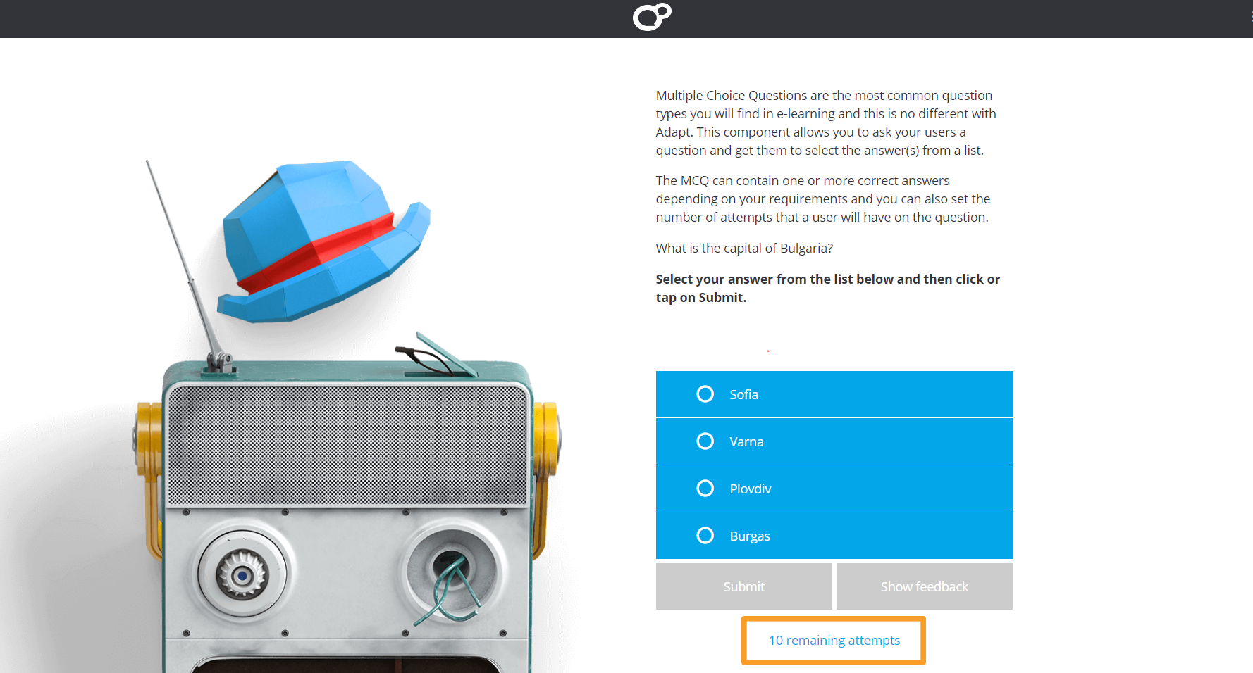 Multiple choice question – Learning Pool Help Centre