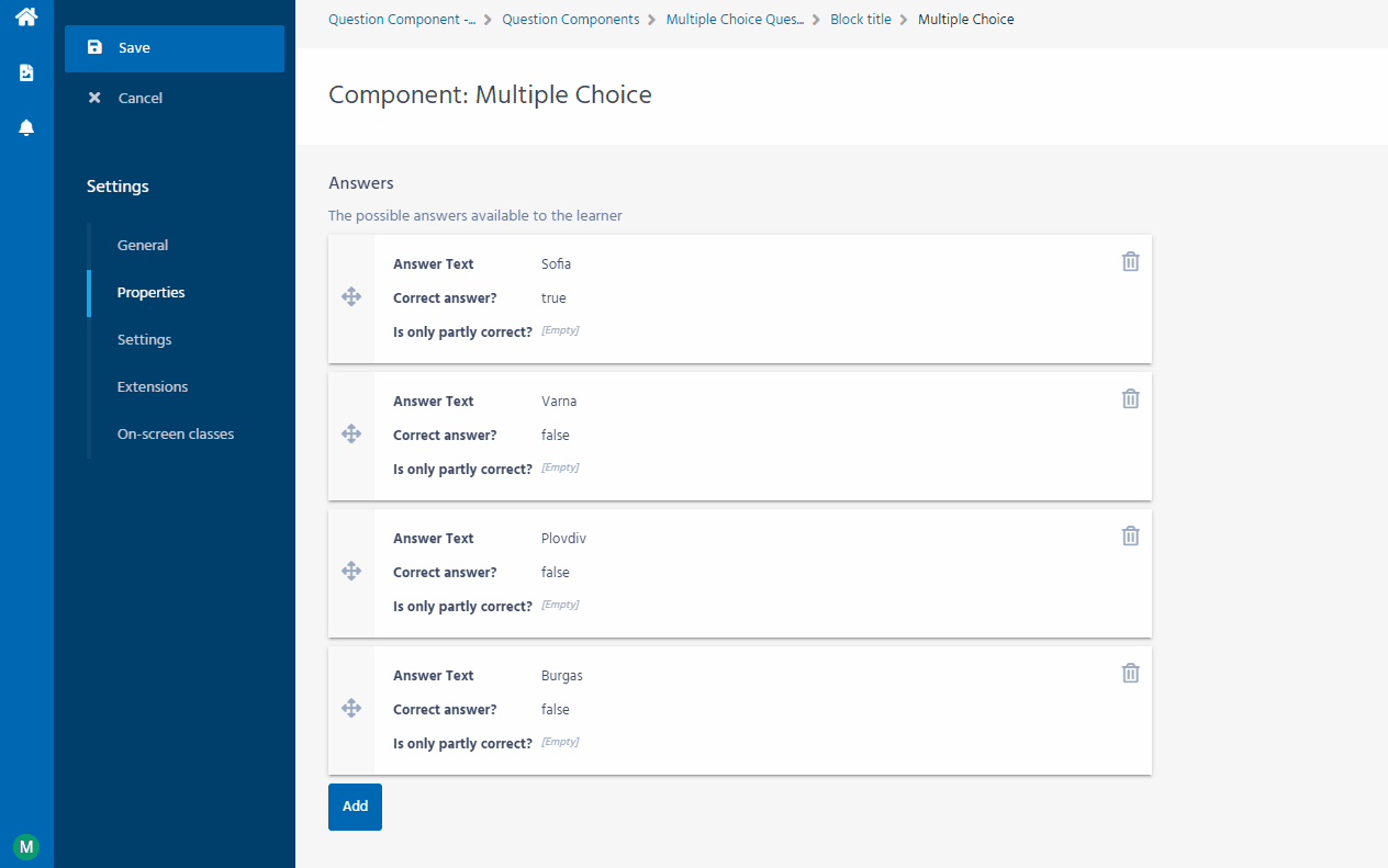 Multiple choice question – Learning Pool Help Centre