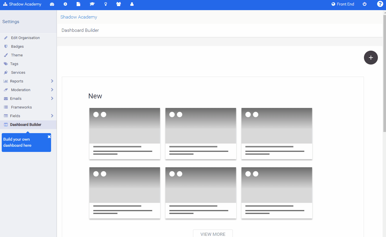 Dashboard builder – Learning Pool Help Centre