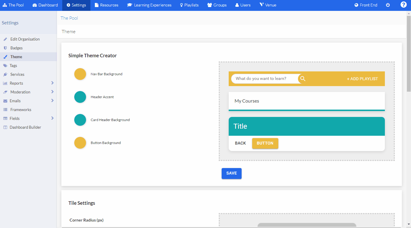 Vertical navigation – Learning Pool Help Centre