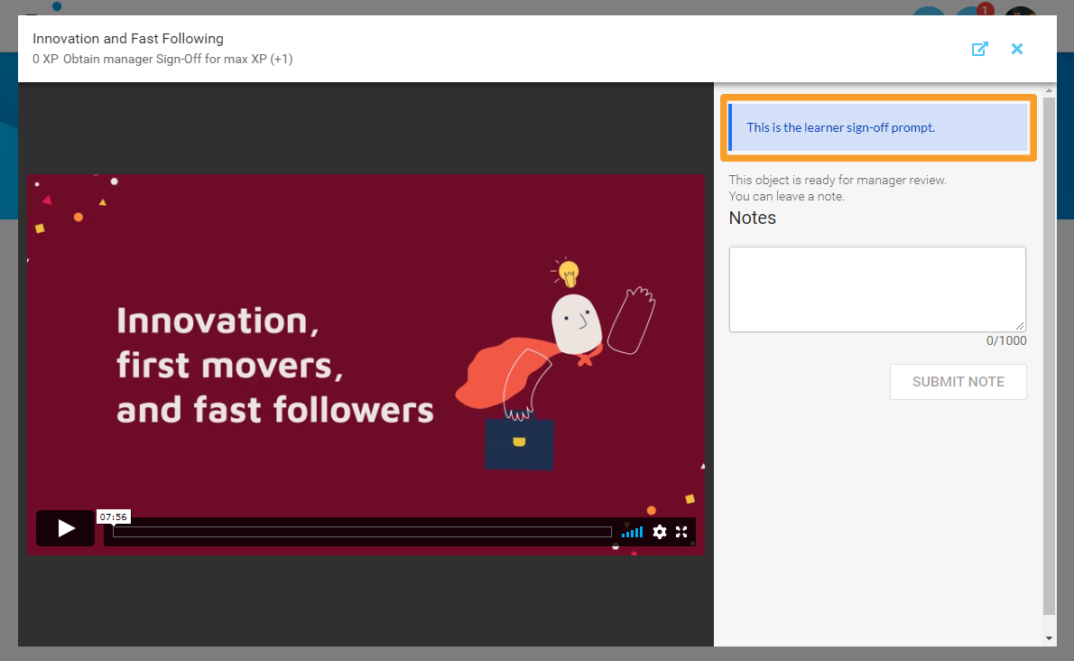 Manager feedback and sign-off – Learning Pool Help Centre