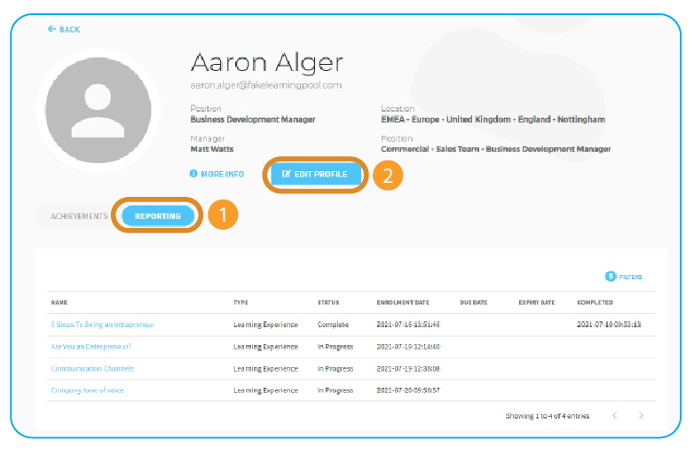 The learner's profile – Learning Pool Help Centre