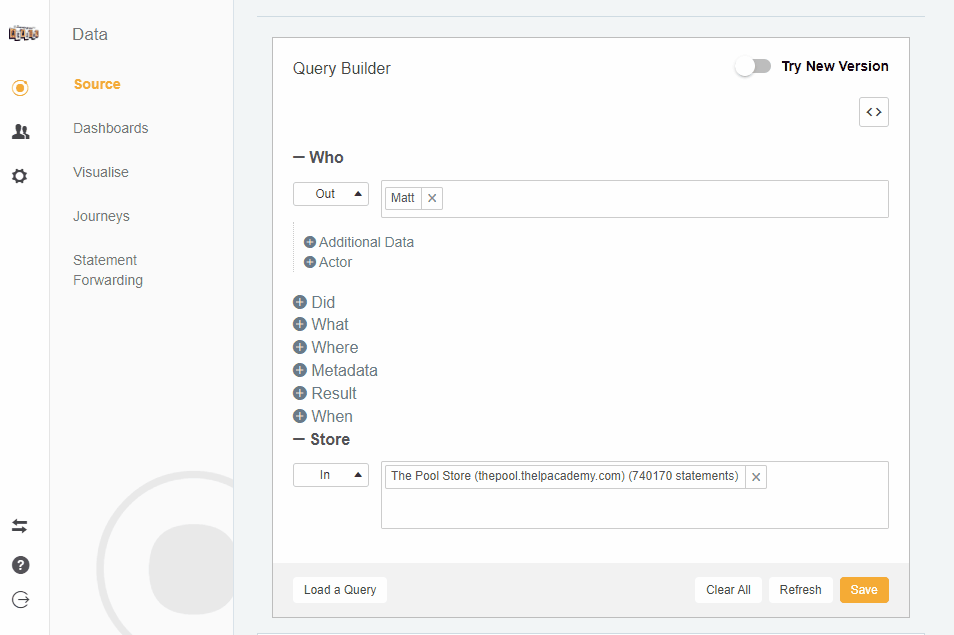 The Query Builder Learning Pool Help Centre 