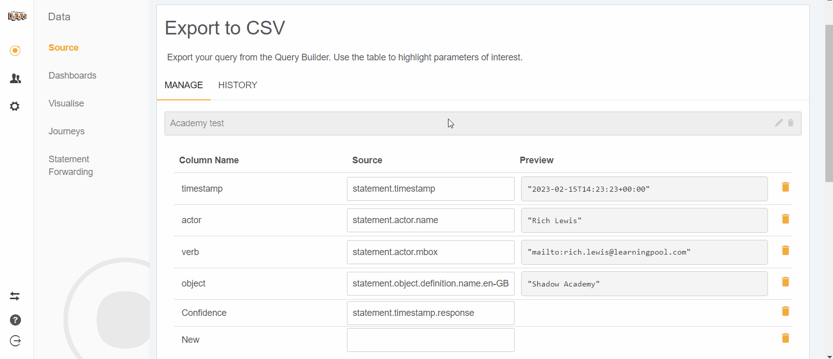 Exporting statements – Learning Pool Help Centre